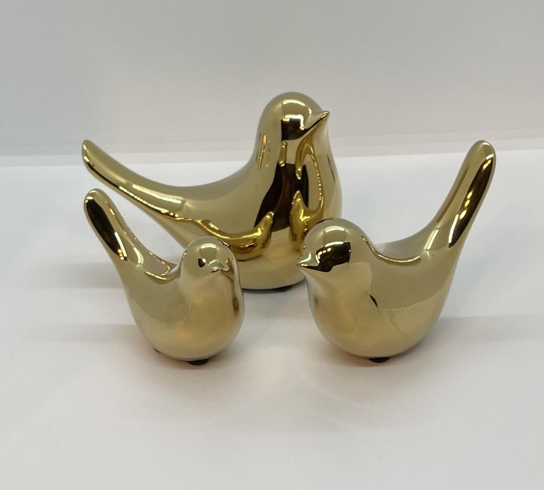 Large Ceramic Gold Bird - Decor Guru