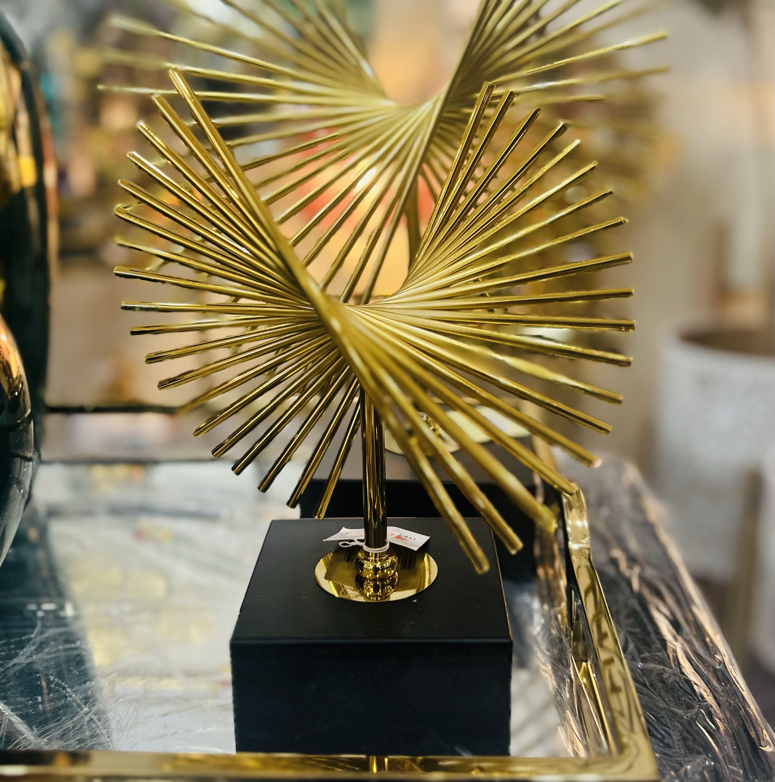 Gold Metal Decor Small 25cm - Decor Guru